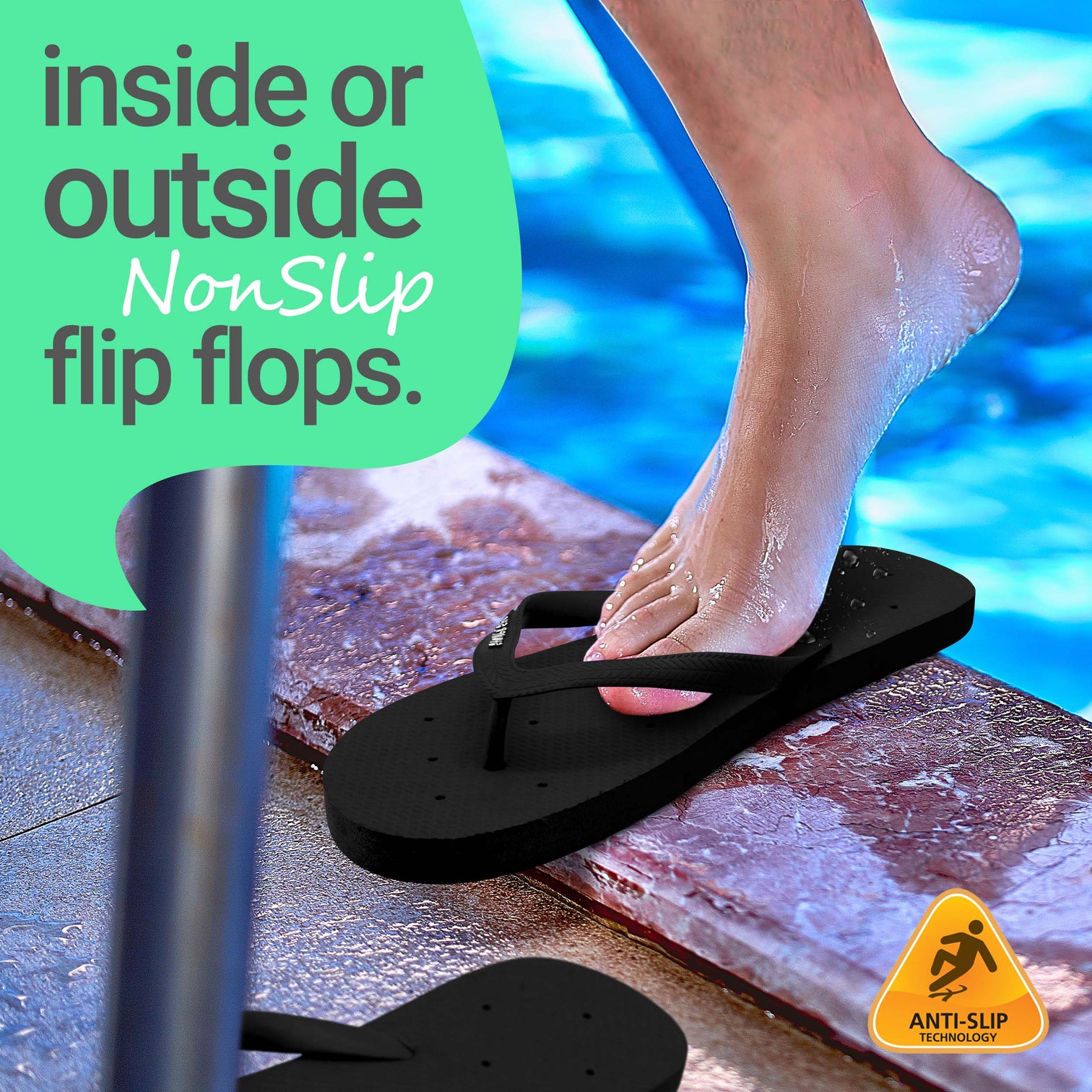 Shower Shoez are Non-Slip & Comfort and Safety with at Shower Shoez